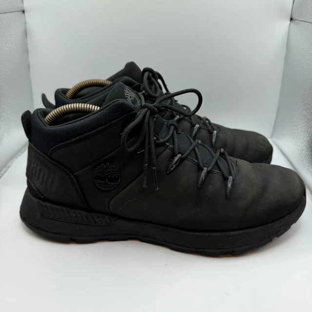 TIMBERLAND SPRINT TREKKER Mid Men’s Boots Black Nubuck Leather Size UK ...