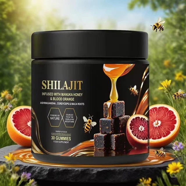 PURE HIMALAYAN SHILAJIT With Manuka Honey & blood orange - 30 Gummies £ ...
