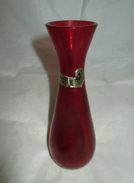 PETIT VASE VERRE vintage royal rubin Dorotheenhutte Handmade Glass Vase ...