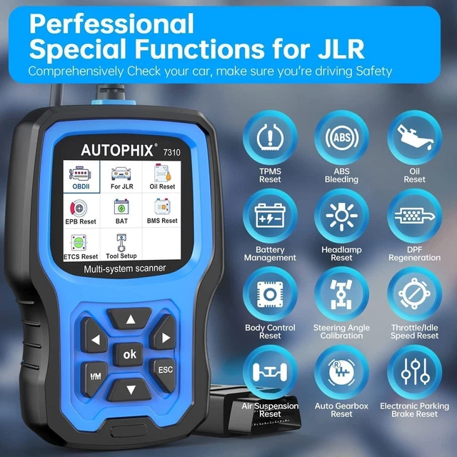 AUTOPHIX 7310 OBD2 Scanner All Systems Car Diagnostic Tool for JLR Code ...