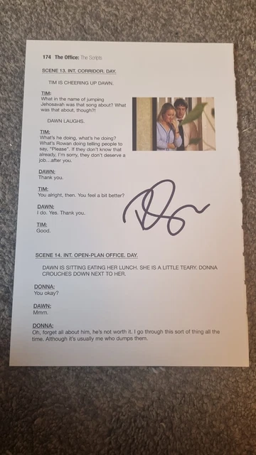 SIGNED RICKY GERVAIS The Office Script Book Page Charity Auction Extras ...