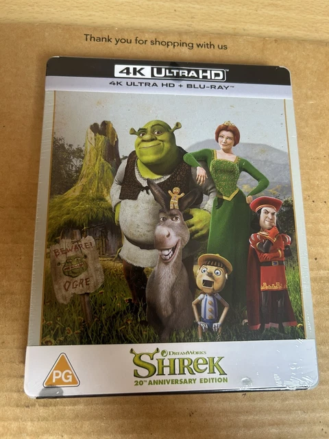 SHREK COLLECTORS 20TH Anniversary Ed 4K UHD Blu Ray Steelbook NEW ...