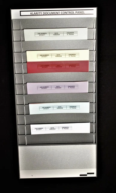 SILVER WORKSHOP JOB Card Wall Rack For A4 Landscape Job Cards - 12 ...