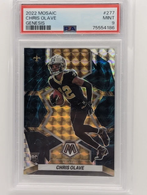 CARTE RECRUE 2022 mosaïque Chris Olave Genesis Prizm SP RC #277 PSA 9 ...