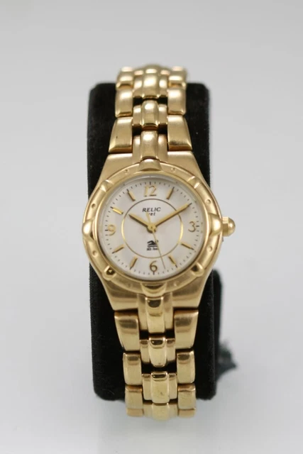 RELIC WET WOMEN Watch Gold Stainless Steel Battery Water Resist 50m ...