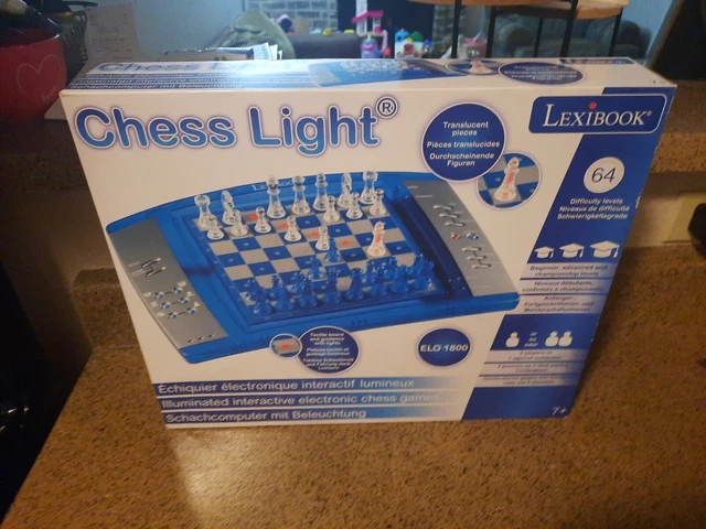 LEXIBOOK CHESS LIGHT ~ Illuminated Interactive Electronic Chess Game ...
