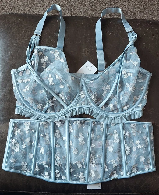 GEORGE - ENTICE Collection - Blue Bra and Girdle Combination - Sizes ...