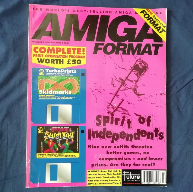 AMIGA FORMAT MAGAZINE Issue 51 October 1993 + Cover disks - Second ...