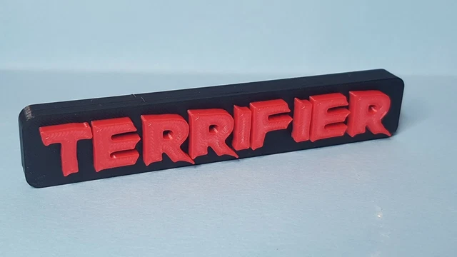 TERRIFIER - 3D Printed movie logo - This is a great piece of shelf art ...
