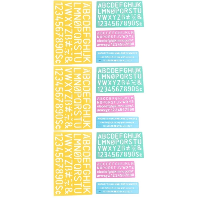 3 COUNT NUMBERS Rulers Alphabet Poster Letter Stencils Craft Child £19. ...