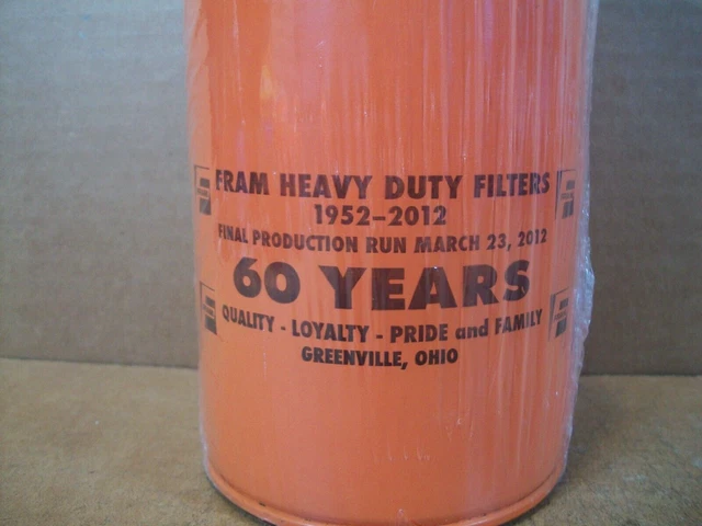 FRAM HEAVY DUTY Filters COIN BANK~60 Years 1952-2012 - Greenville, Ohio ...