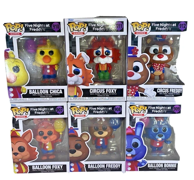 FUNKO POP! GAMES Five Nights At Freddy's Fnaf 6Pc Balloon+Circus Set ...