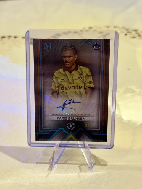 AUTOGRAFO PARIS BRUNNER, 38/75, 23-24 Museo Topps UEFA Champions League ...