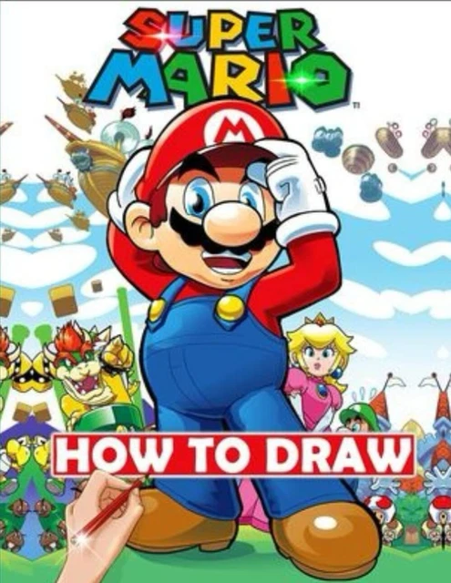 SUPER MARIO BROTHERS how to draw characters from super mario Step by ...
