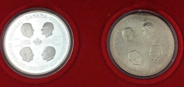 ROYAL CANADIAN MINT Four Governors General Medallions 1959-1977 48.6g ...