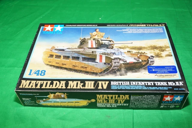 TAMIYA 1/48 MATILDA Mk.iii/iv British Infantry Tank Plastic Model Kit ...