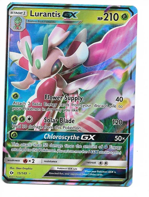 1 CARTE LURANTIS GX - FLORAMANTIS (15/149) Ultra Rare Pokemon Card ...