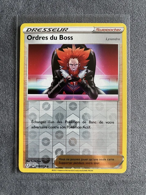 CARTE POKÉMON ORDRES du Boss 58/72 Destinées Radieuses sortie de ...