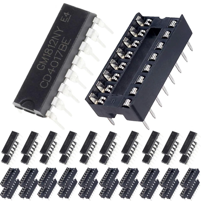 CD4017 DIP COUNTER IC Counter CD4017BE CMOS Decade Counter Divider DIP ...