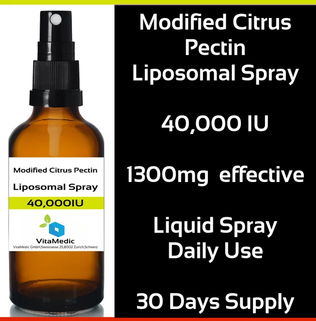 MODIFIED CITRUS PECTIN Liposomal Spray 40,000IU 1300mg x 5 Bottles $81. ...