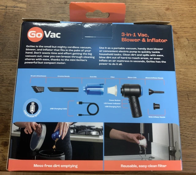 JML GO VAC 3in1 Vac,Blower And Inflator £14.99 - PicClick UK