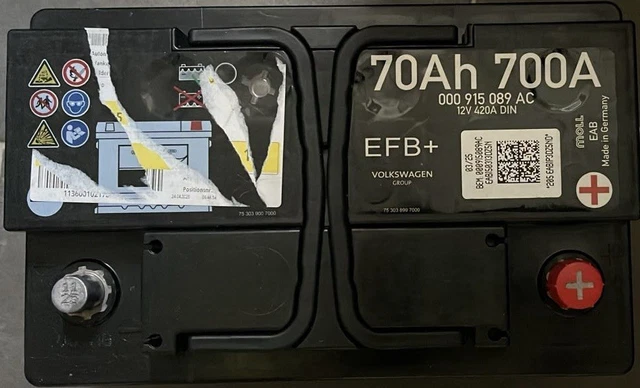 ORIGINAL VW AUTOBATTERIE Batterie Starterbatterie 12V 70Ah 420/700A ...