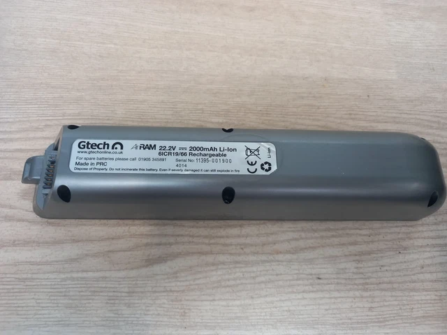 GTECH (MK1 AIR RAM) Rechargeable Li-ion Battery - Grey - Unit Only ...