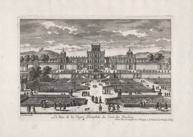 ROMA ROME ROM Villa Doria Pamphili Perelle Incisione Engraving EUR 75 ...