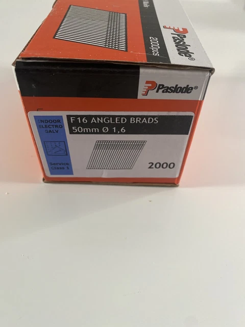 5 BOXES OF PASLODE F16 16g x 50MM ELGV ANGLED BRAD NAIL 10000 (no Gas ...