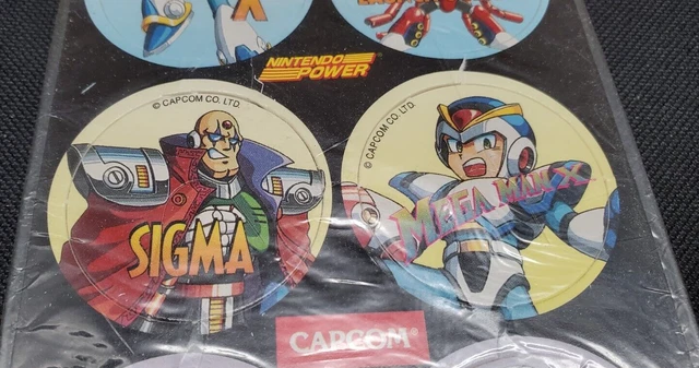 NINTENDO POWER MEGA Man X Pog Set Capcom Zero Eagle Super Nintendo SNES ...