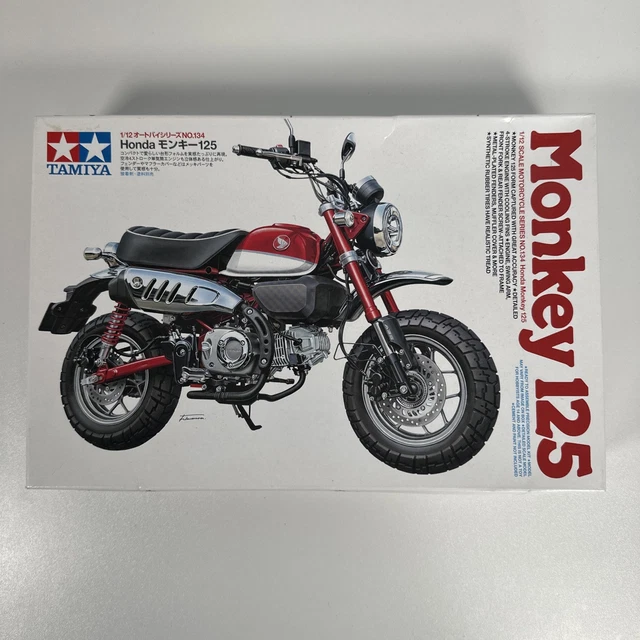 TAMIYA 14134 HONDA Monkey 125 1:12 Model Kit Set Motorbike Opened ...