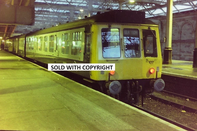 RAILWAY / TRAIN Negative 35mm BR DMU Loco class 107 Sold with copyright ...