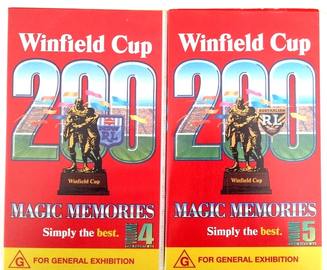 NRL WINFIELD CUP Rugby league magic moments VHS tapes-Tina Turner Ad 2x ...