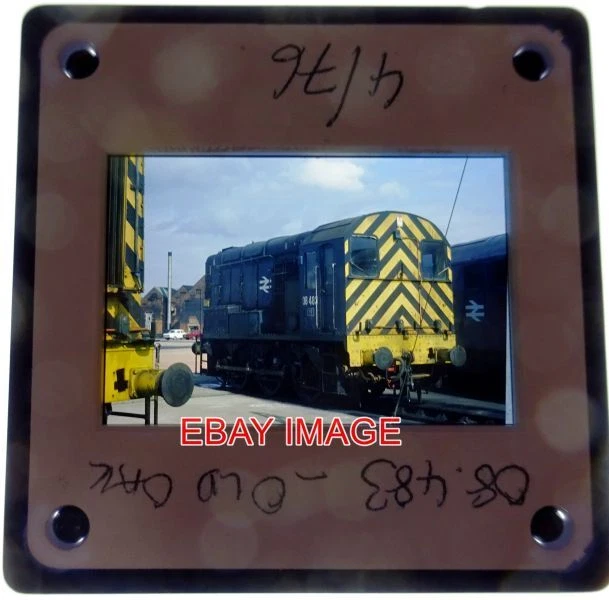 ORIGINAL SLIDE CLASS 08 Shunter Loco No 08483 At Old Oak Common 4/76 £4 ...