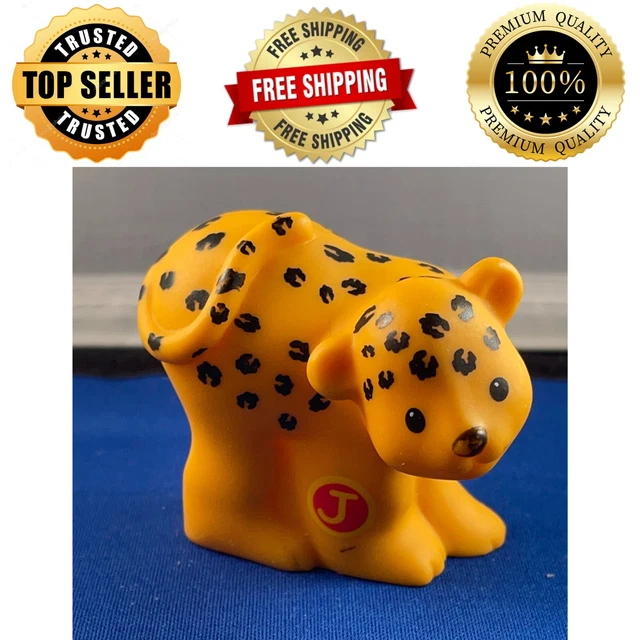 FISHER PRICE ALPHABET Zoo Yellow Little People Jaguar Figure J Learning ...