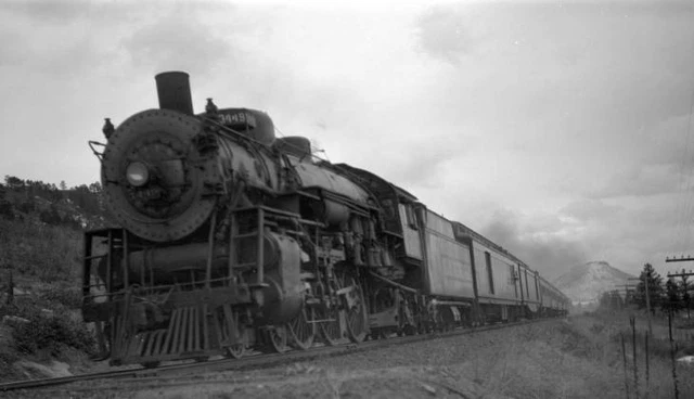 AT&SF SANTA FE Railroad locomotive engine No. 3449 type 4-6-2 OLD TRAIN PHOTO 4 $8.50 - PicClick AU