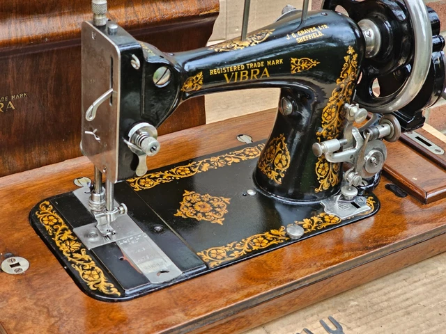 VIBRA ANTIQUE HAND crank Sewing machine with accessories. £375.00 ...