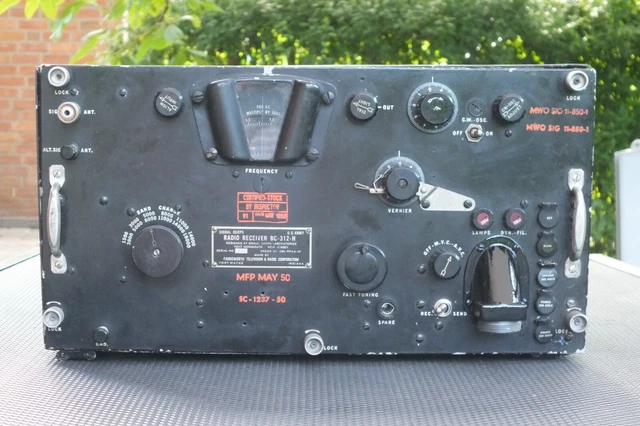 SHORTWAVE RECEIVER BC-312-N, Farnsworth, PHILA-42, Signal Corps US-Army ...