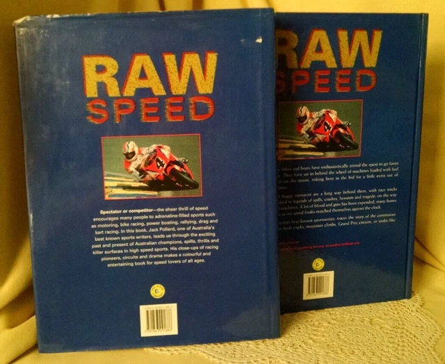 RAW SPEED BY Jack Pollard Hc/Dj Book Company 1996 Australia Off Road ...