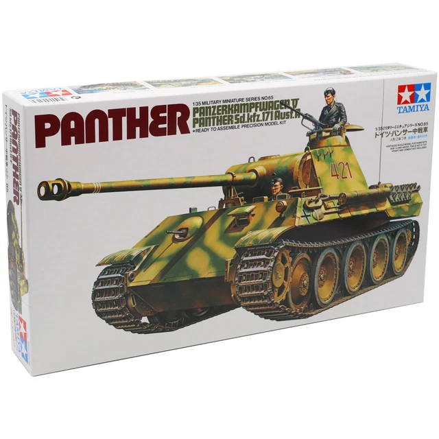 TAMIYA 35065 GERMAN Panther Tank Military Plastic Model Kit WW2 Era ...
