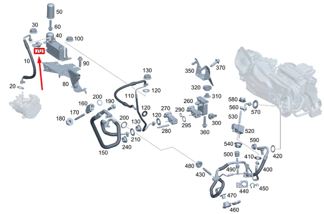 MERCEDES-BENZ EQC A/C Pressure Sensor A0009051408 NEW GENUINE £150.68 ...