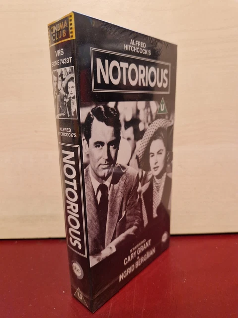NOTORIOUS - ALFRED Hitchcock - Cary Grant - PAL VHS Video Tape NEW SEALED (A347) £6.99 - PicClick UK