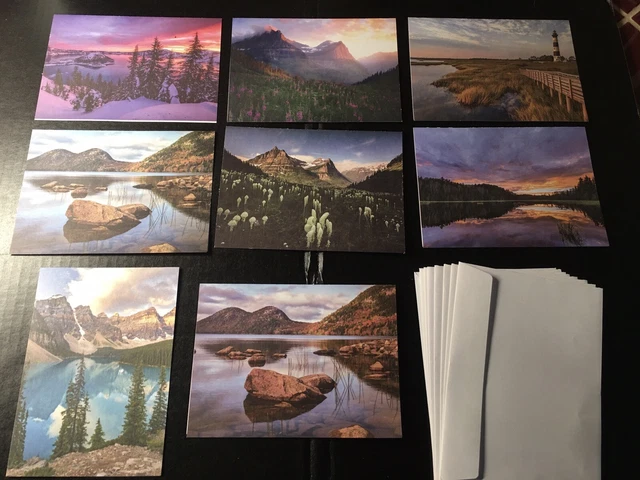 VINTAGE LOT OF 8 Landscape Note Cards Greeting Cards - Unused With ...