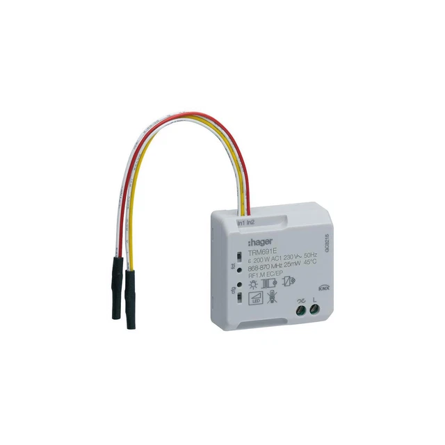 HAGER TRM691E FUNK UP Universal-Dimmer 1fach/Binäreingang 2fach 200W ...