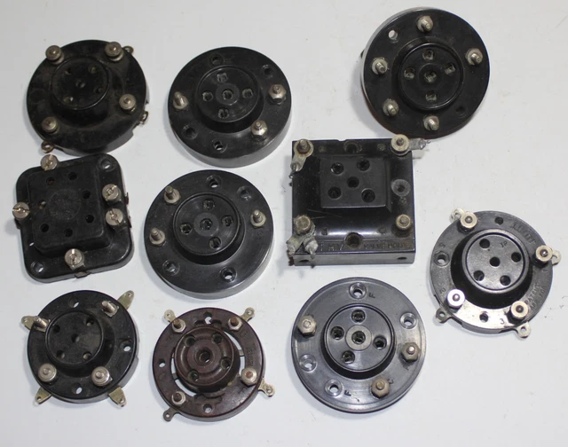 MIXED LOT OF Vintage 4 / 5 Pin Valve Bases .. 211 Bases £5.45 - PicClick UK