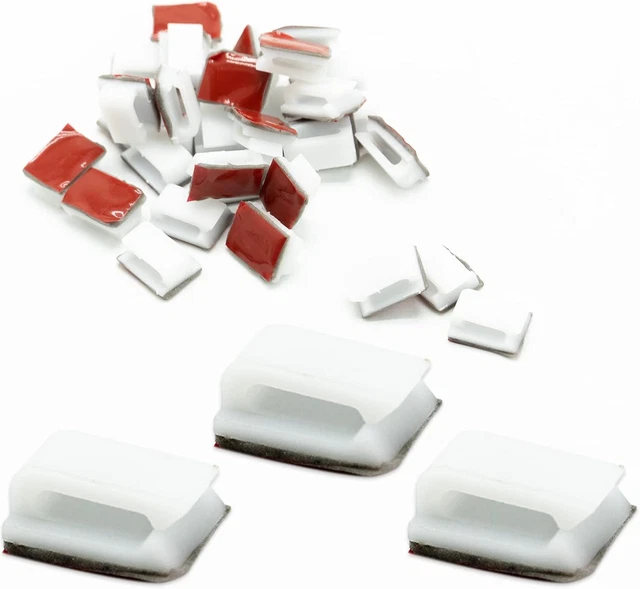 LIGHT STRIP MOUNTING Clips White Self Adhesive Led Fasteners... £4.91 ...