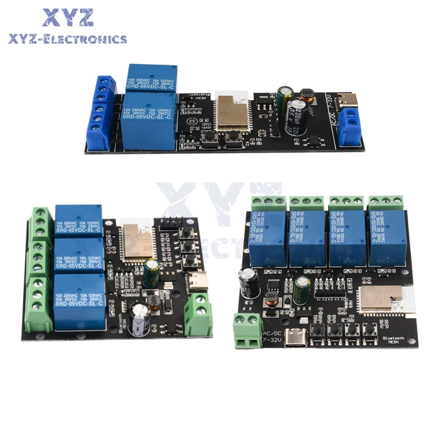 7-32V 1/2/3/4 CHANNEL Time Relay Module APP Control Delay Cycle Timer ...