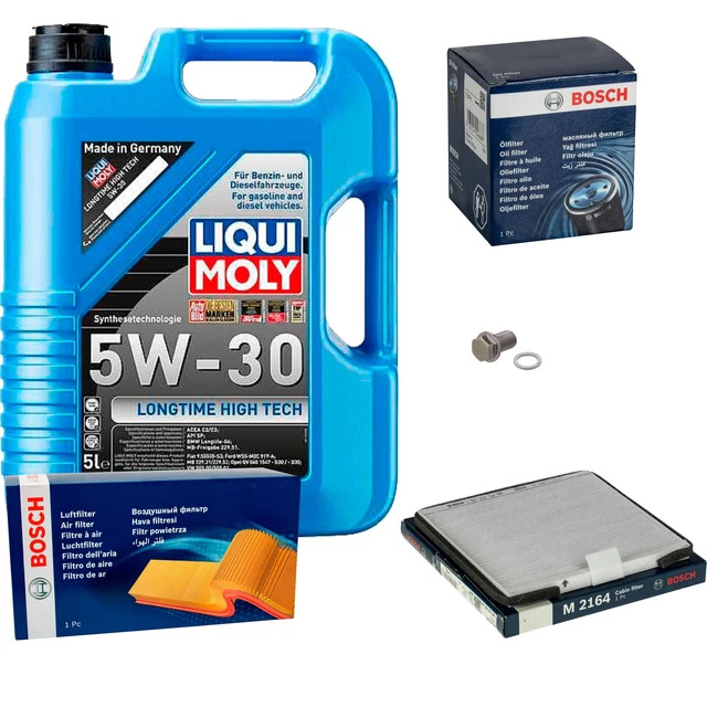 BOSCH INSPECTION SET 5 LIQUI MOLY Longue Date High Technologie 5W-30 pour Kia EUR 115,28 ...