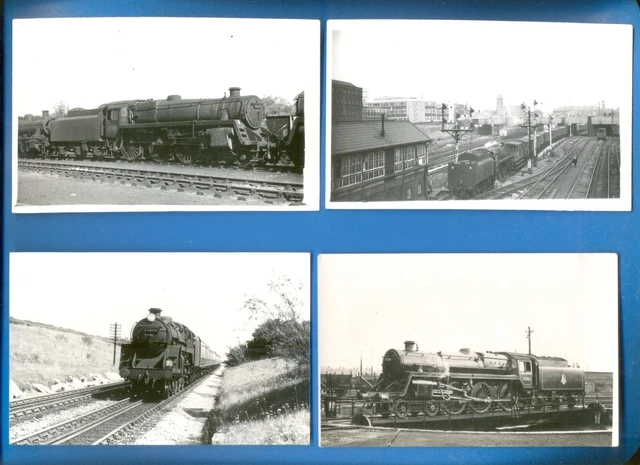 STANDARD CLASS 5 LOCOMOTIVES.5 PHOTOGRAPHS 9 x 14cms.73005/006/007/011 ...