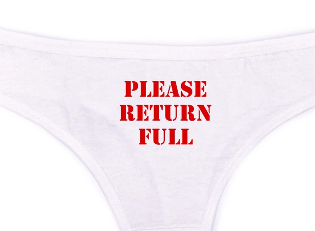 PLEASE RETURN FULL Thong Hotwife Creampie Panties Swinger Cuckold ...